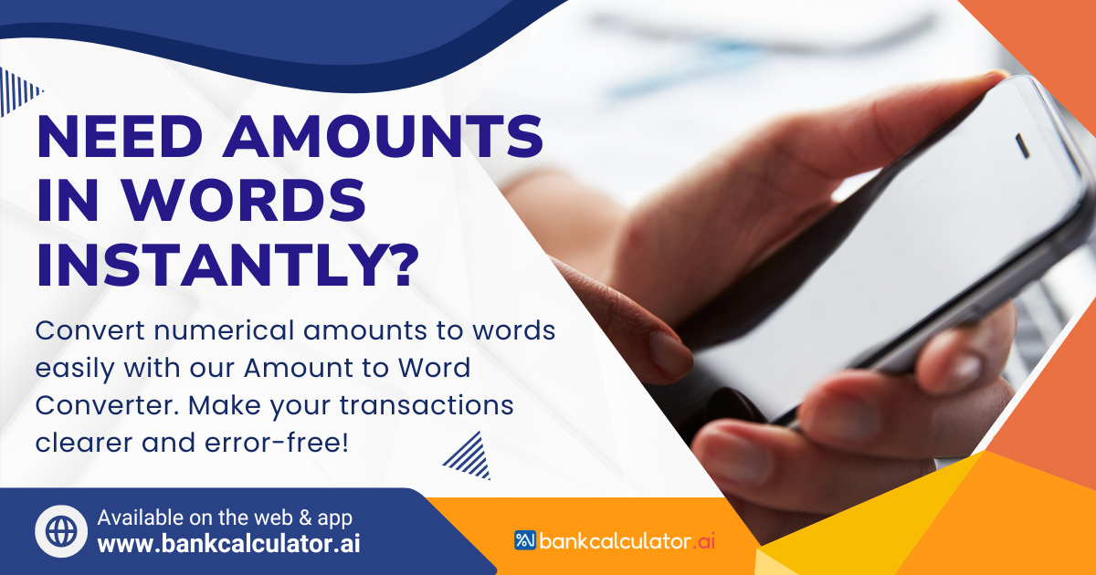 Amount to Words - Convert Numbers to Text Instantly | BankCalculator.AI